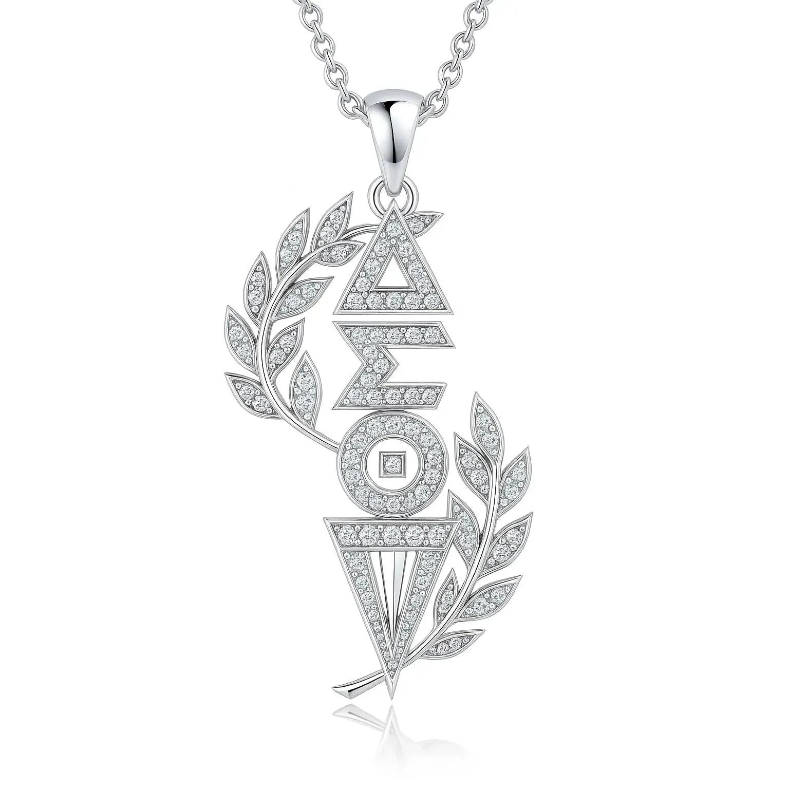 ΔΣΘ Torch of Wisdom Sterling Silver Pendant (Chain Sold Separately ...