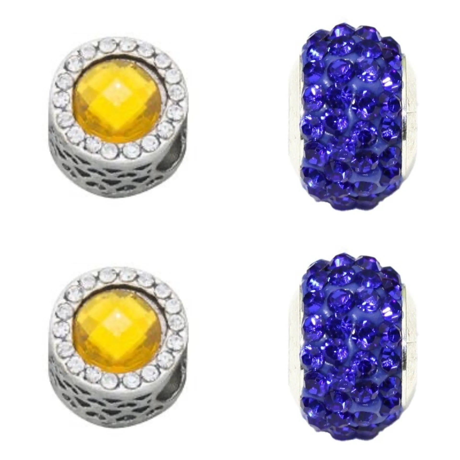 Gold Radiant and Blue Fireball Charm Set | Fits Pandora | D9 & HBCU ...