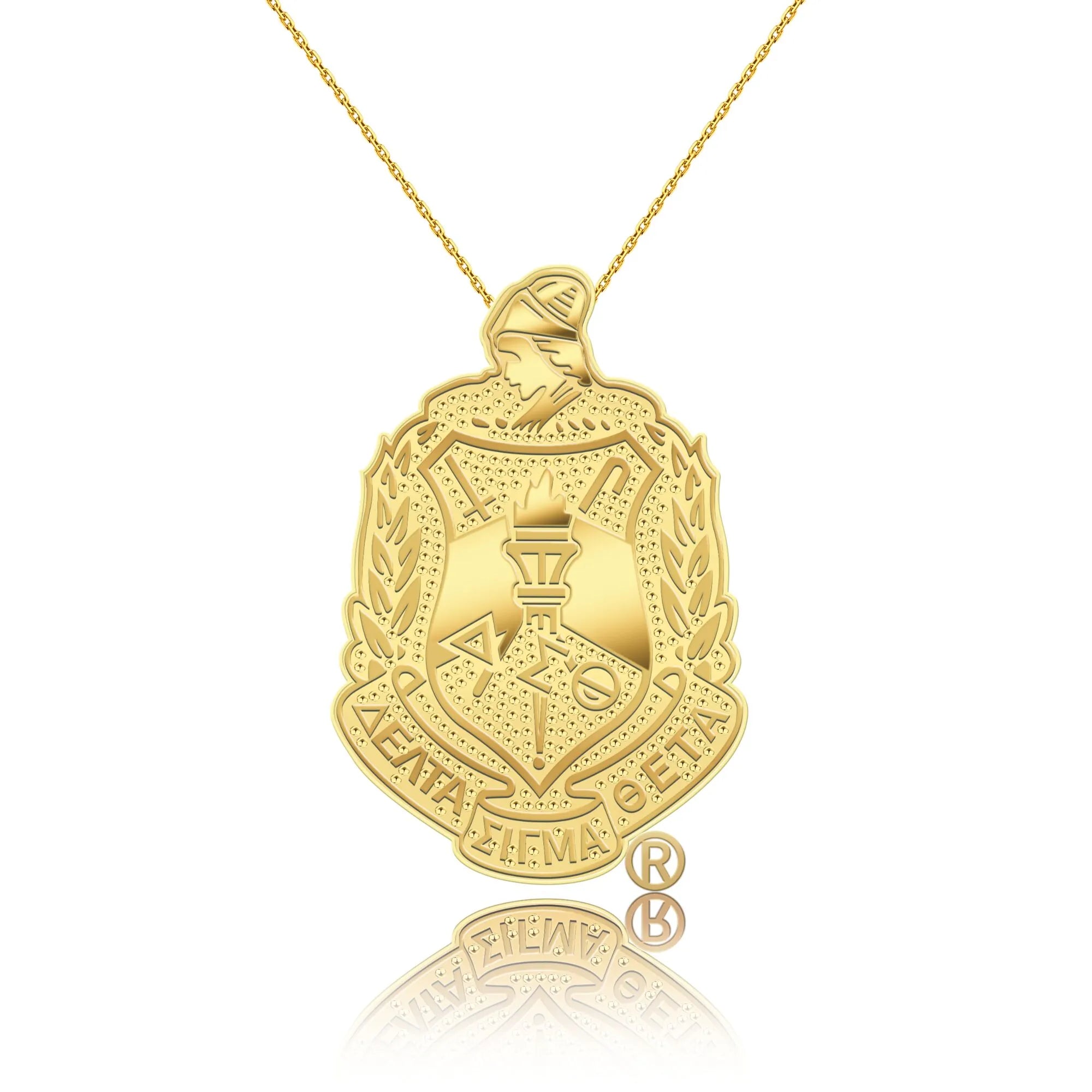 DST Crest Gold Vermeil Pendant (Chain Sold Separately)- Delta Sigma ...