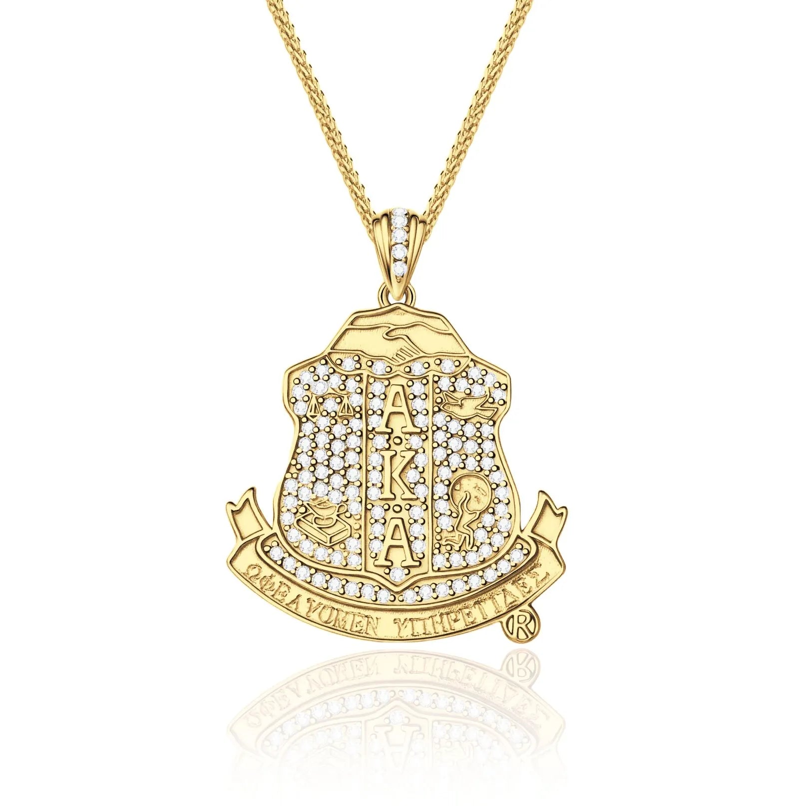 AKA Shield Gold Pendant (Chain Sold Separately) | AKA Pendant | Gratia ...