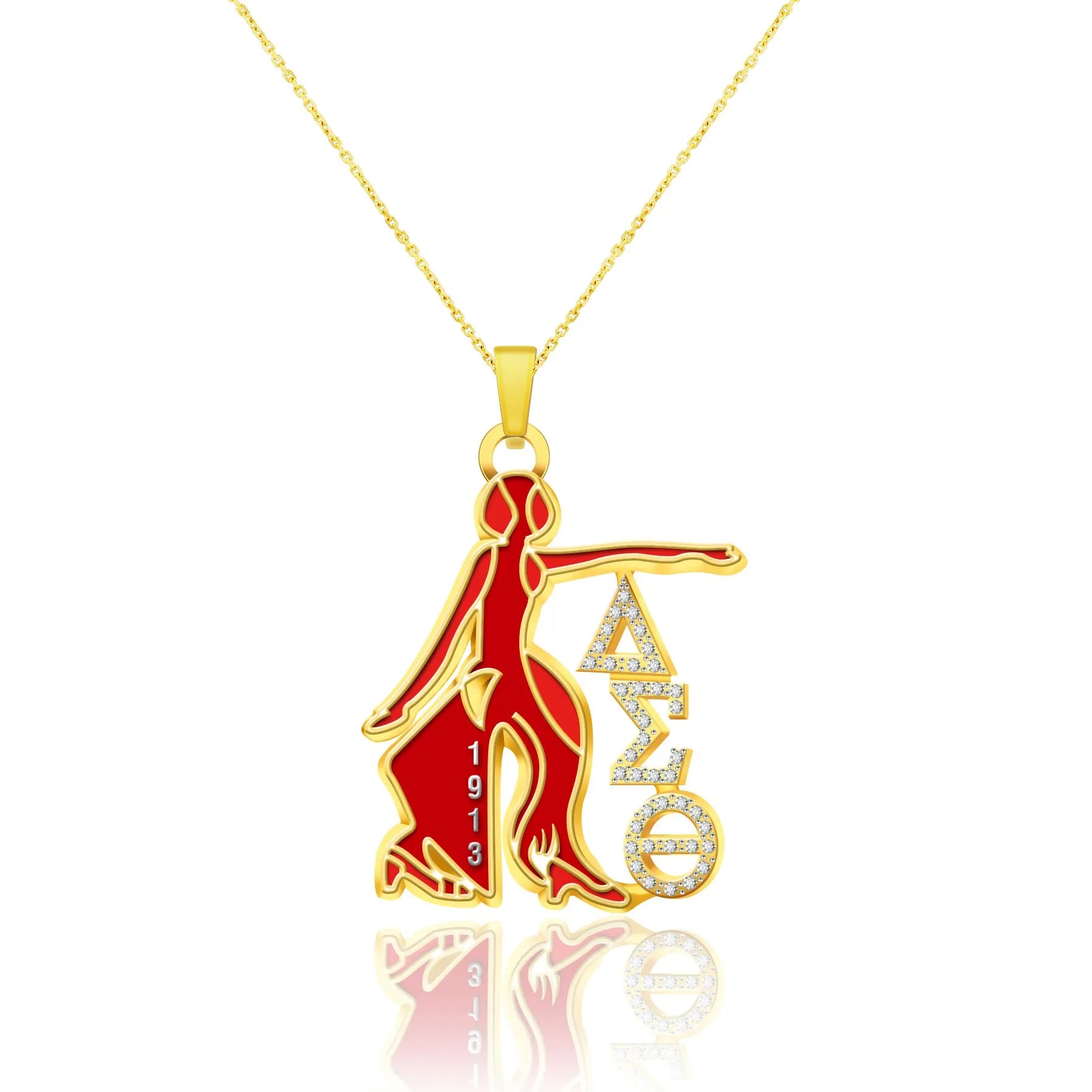 ΔΣΘ Fortitude Gold Necklace - Delta Sigma Theta – Gratia Pearl