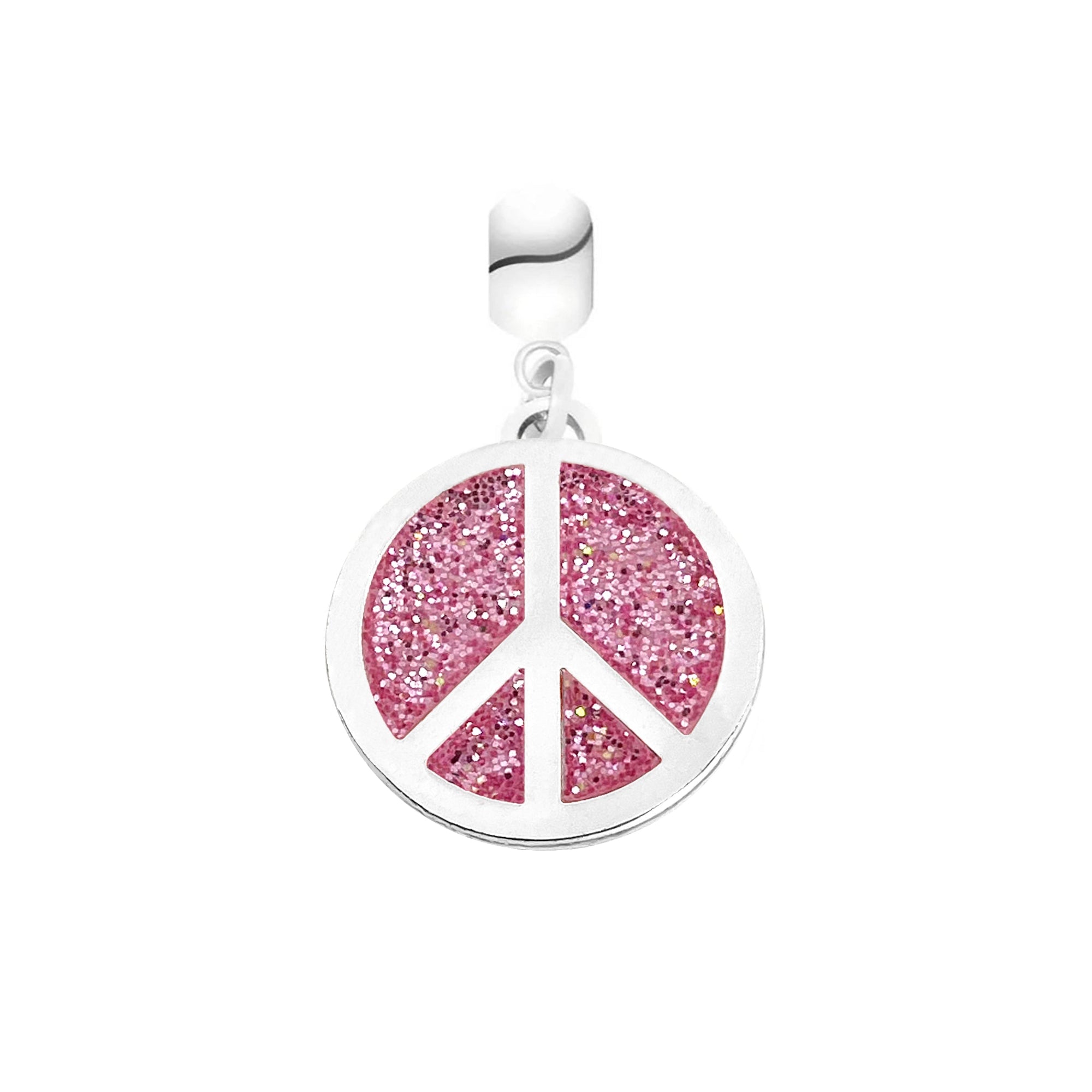 Pink Peace Sign | Fits Pandora | D9 & HBCU Compatible | Gratia Pearl